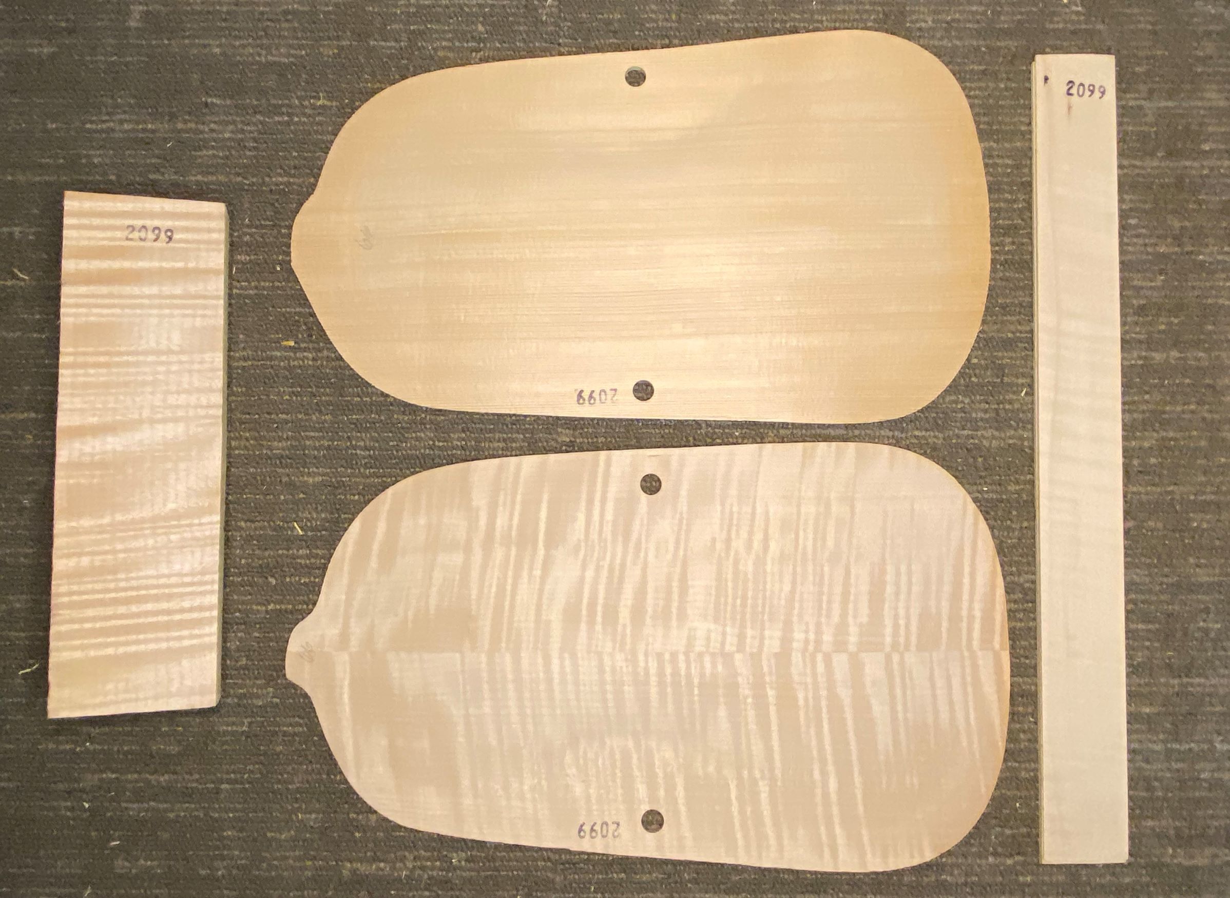 Violin Wood Pre-Carved "Kit" Item: VLN-PCKIT-2099 - Old World Tonewood Co.