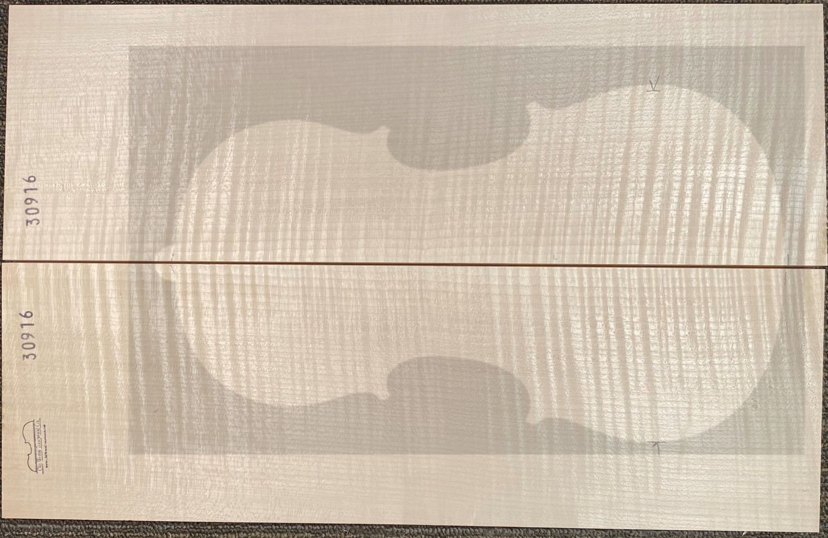 2-piece violin back Figured European Maple Item: V2P30916 - Old World ...