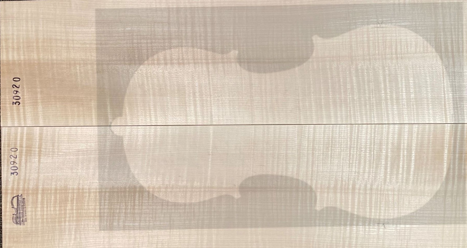 2-piece violin back Figured European Maple Item: V2P30920 - Old World ...