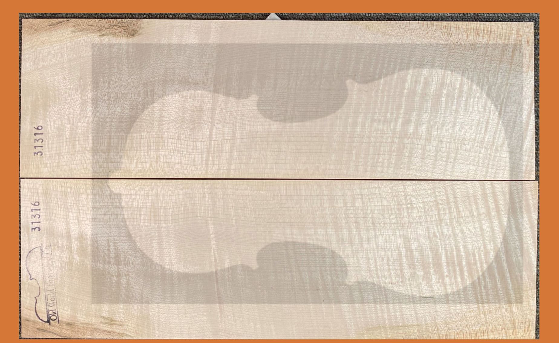2-piece violin back Figured European Maple Item: V2P31316 - Old World ...