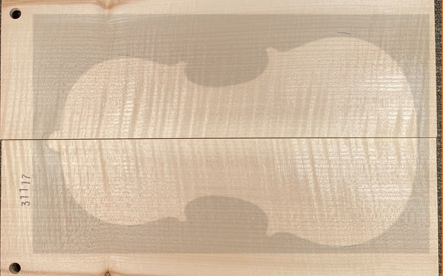 2-piece violin back Figured European Maple Item: V2P31117 - Old World ...