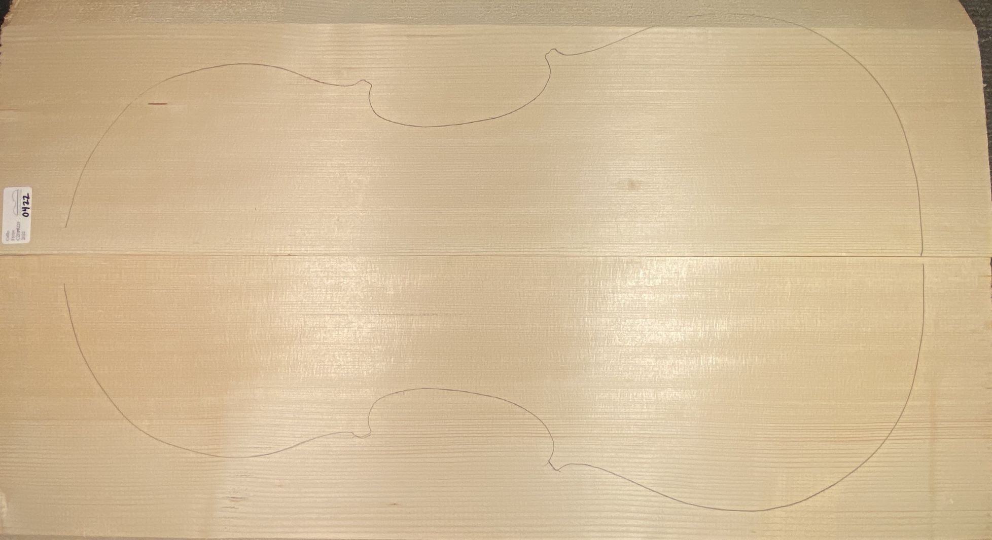 Cello Spruce Front Item: C2P0422F - Old World Tonewood Co.